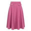 Jupe retro rose taille haute