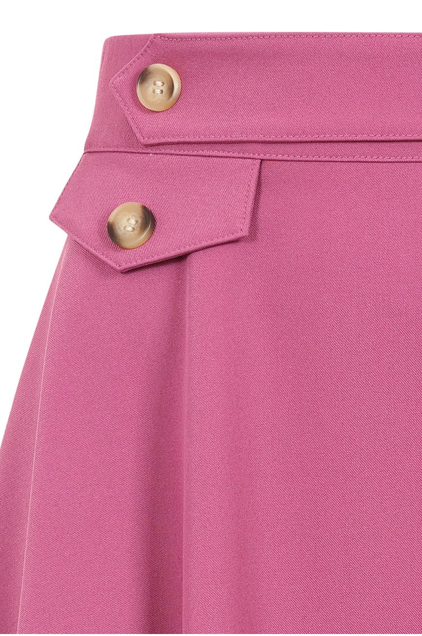 Jupe retro rose taille haute