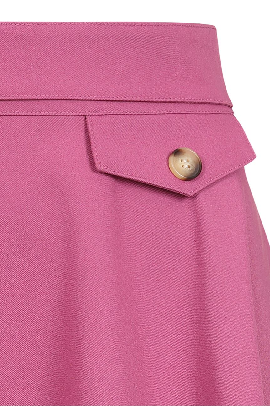 Jupe retro rose taille haute